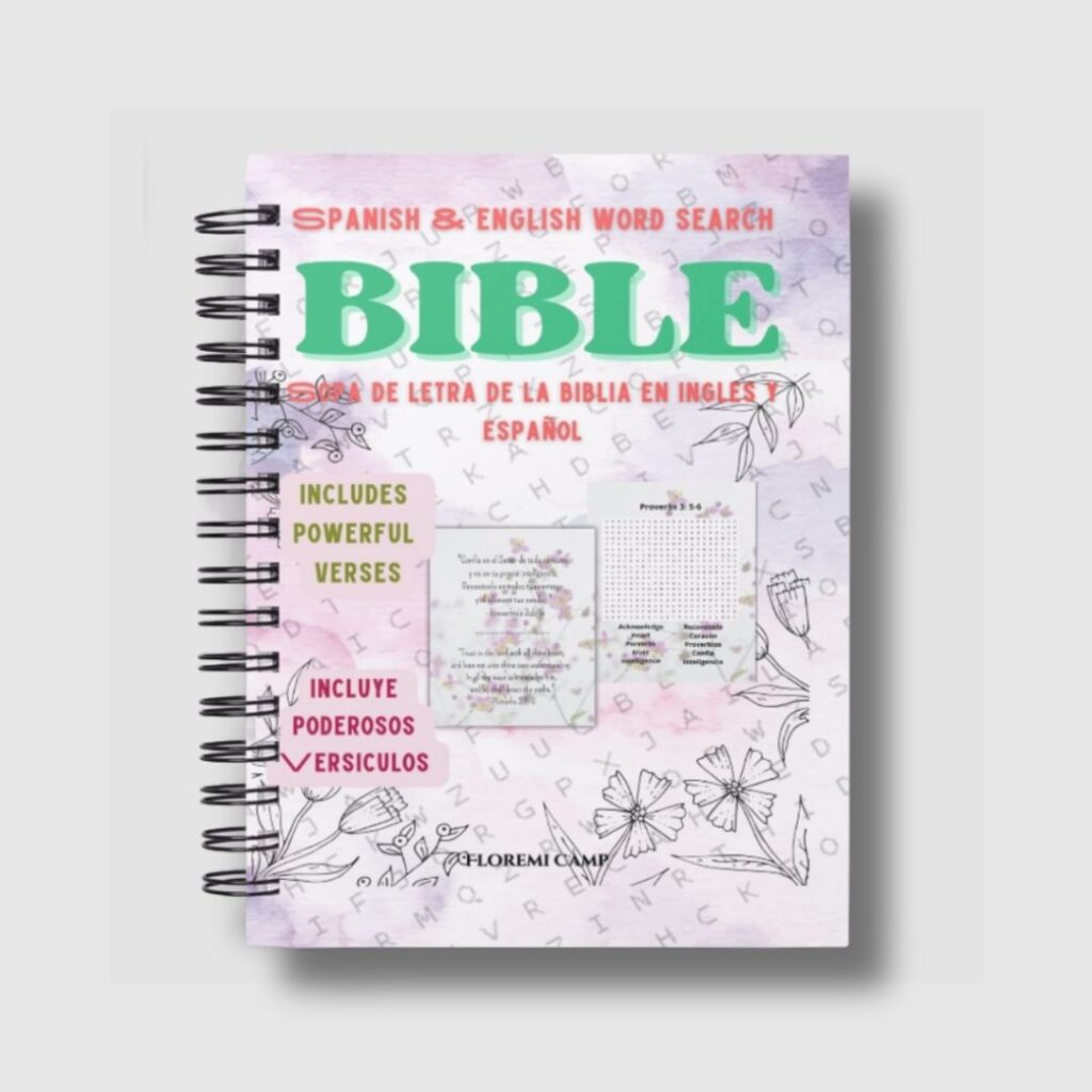 Sopa de Letras con Versículos Bíblicos (Ingles y Español) - Floremicamp