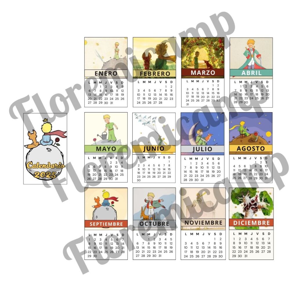 Mini calendario El Principito - Floremicamp